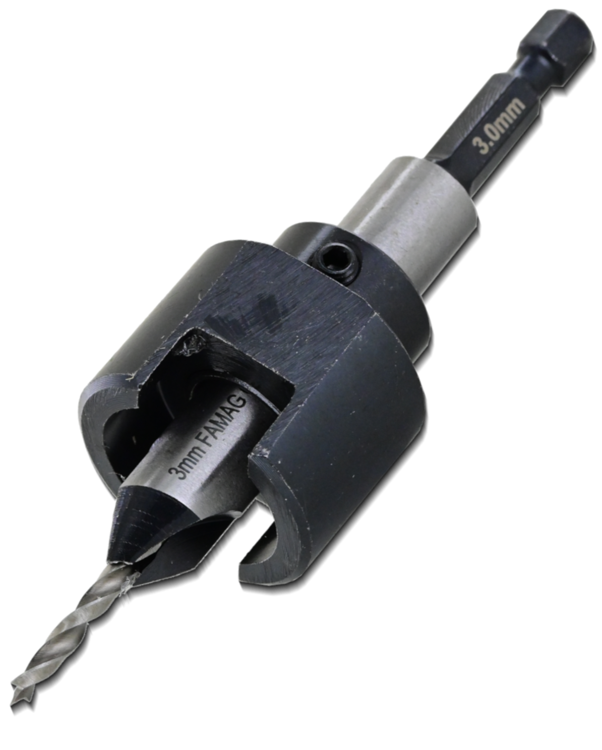 Drill Countersink with Rotating Depth Stop and Hex Shank (Famag ...
