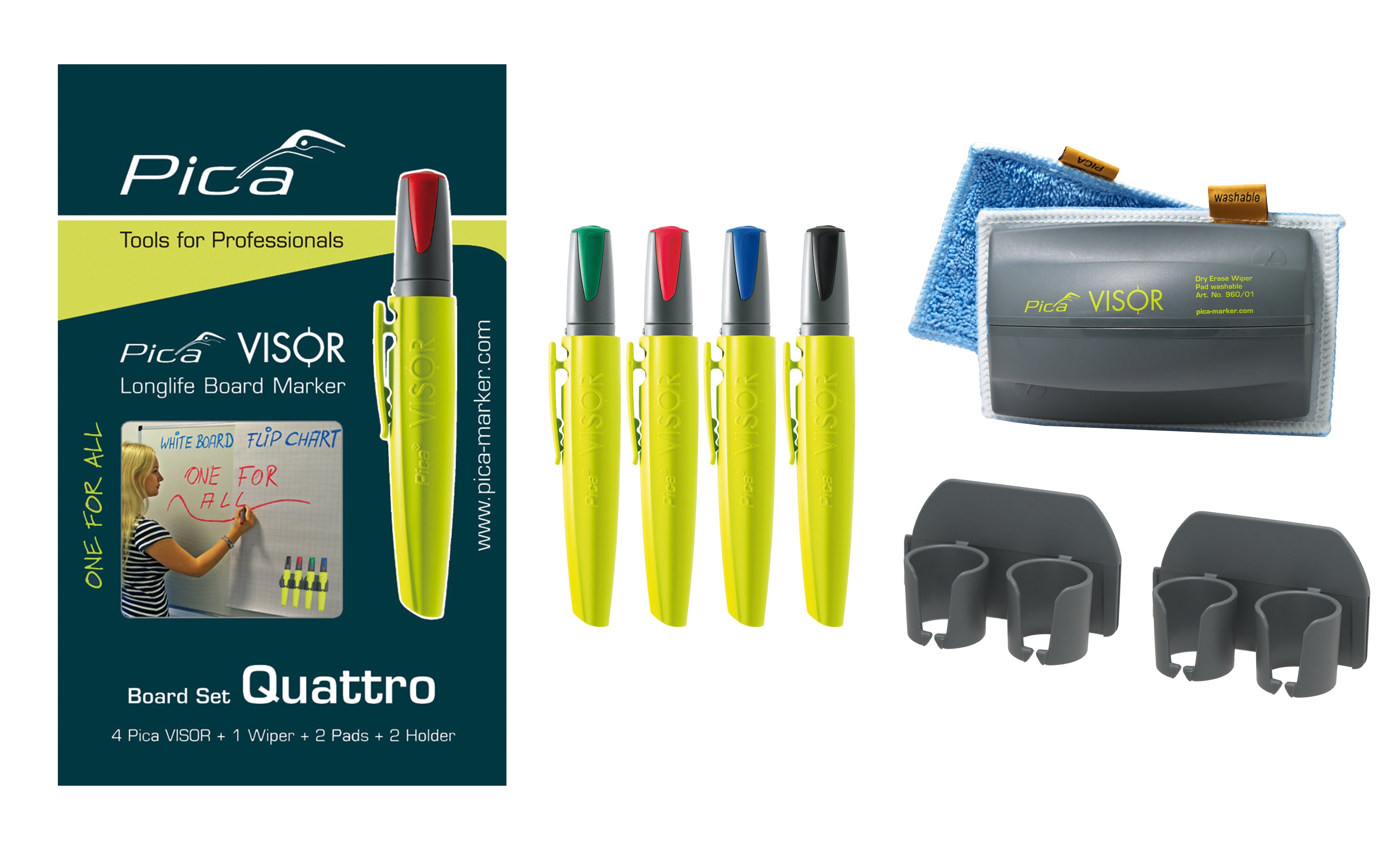 Pica Visor Board Marker Set QUATTRO (PICA-Marker) – PiranhaTools